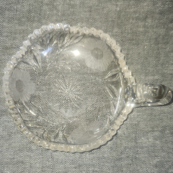 Dining | Vintage Lead Crystal Dish With Finger Loop | Poshmark